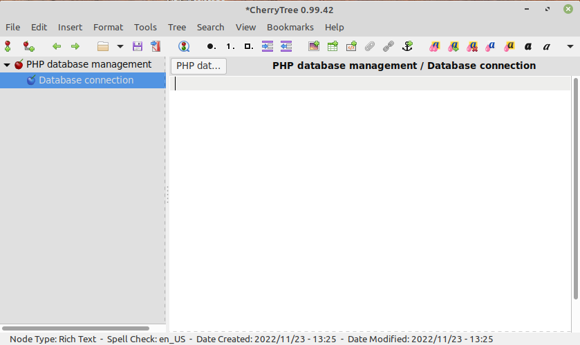 CherryTree is a clever program.